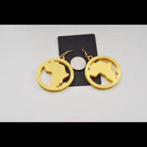 Hand Crafted | Jewelry | 3d Printed Gold Color African Map Earrings ...
